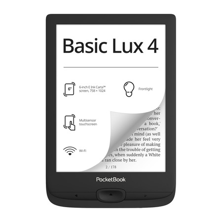 Ebook, PocketBook, Basic Lux 4, Negru - eMAG.ro