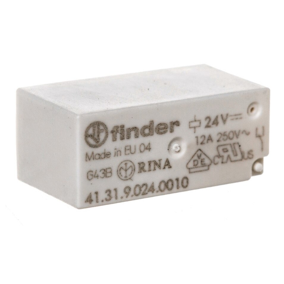 Releu miniatural electromagnetic, Finder, 1P, 12A, 24V DC, 29 x 15.7 x ...