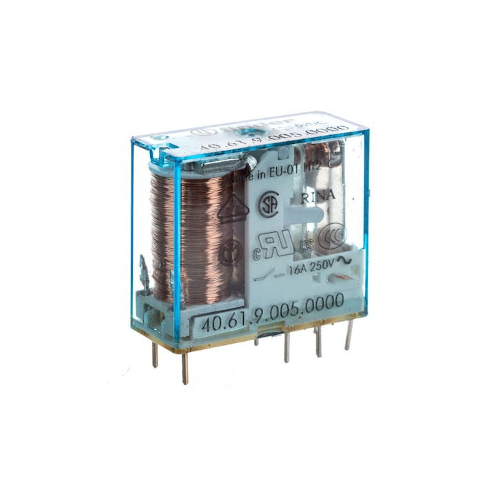 Releu miniatural, Finder, 1P, 16A, 5V, DC - eMAG.ro