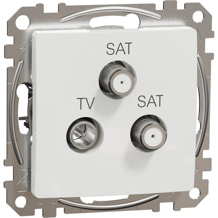Priza Sedna, Schneider Electric, TV/SAT/SAT, Plastic, Alb - eMAG.ro