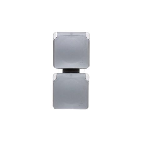Priza dubla verticala, Legrand, PLEXO55, 16A, Gri - eMAG.ro
