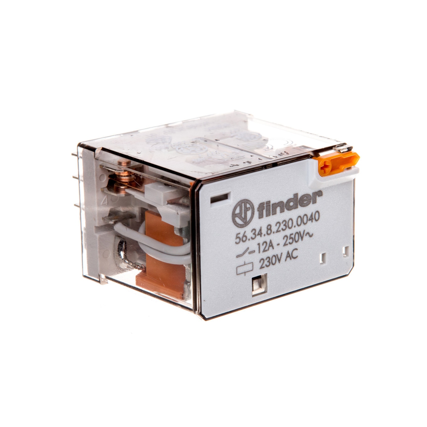 Releu, Finder, 4P, 12A, 230V, AC indicator buton de testare mecanica ...