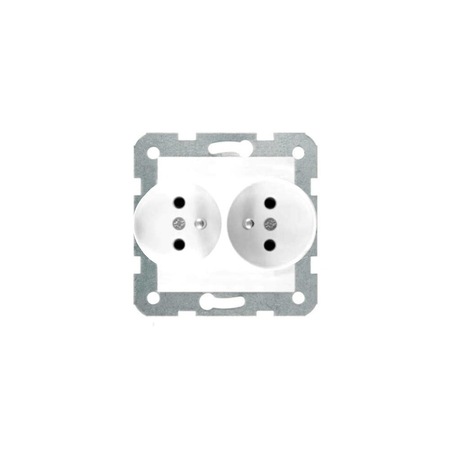 Priza dubla, Viko, Plastic, 230V, 16A, IP20, Alb - eMAG.ro