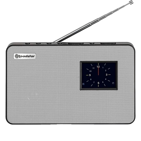 Radio cu ceas, Roadstar, 13 x 21 x 5 cm, Argintiu - eMAG.ro