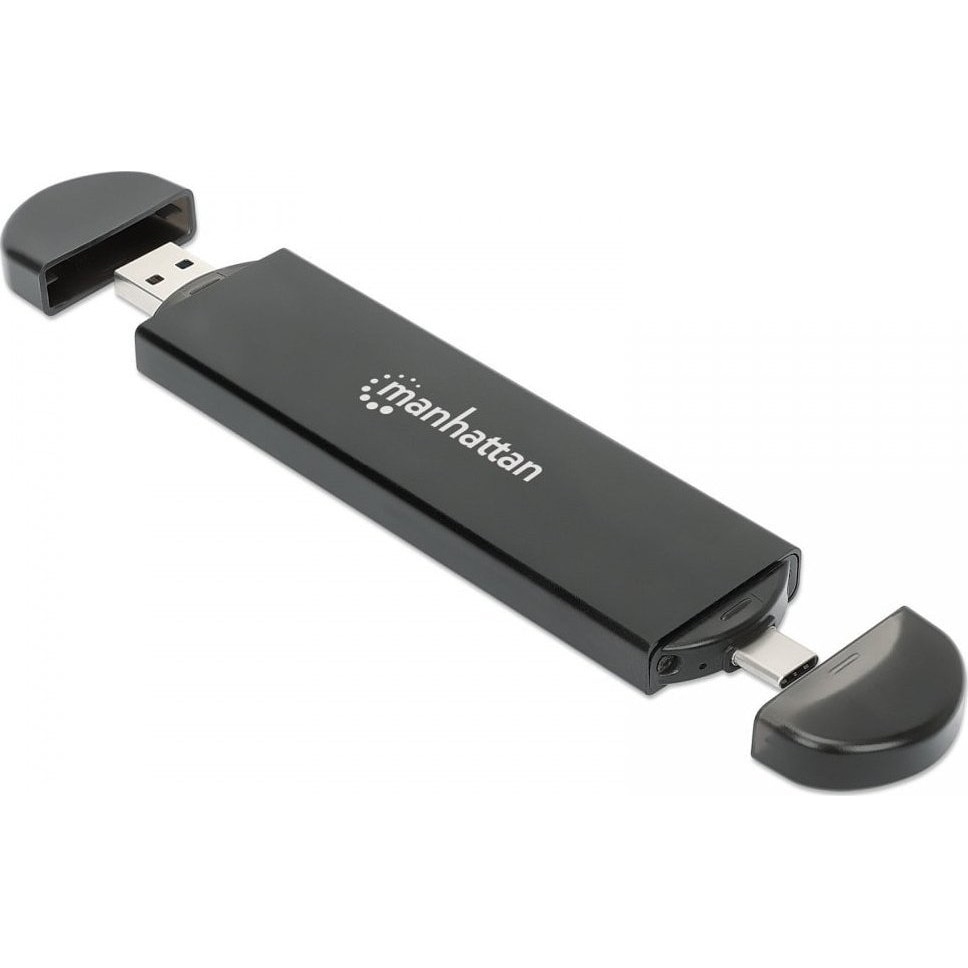Rack SSD Manhattan, M.2 NVMe, USB-C, Negru - eMAG.ro