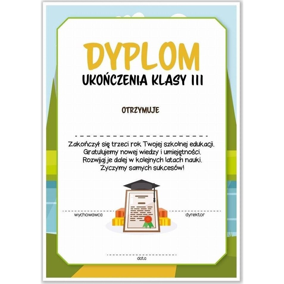 Diploma A4 de absolvire clasa a III-a, LearnHow, Hartie, Multicolor ...