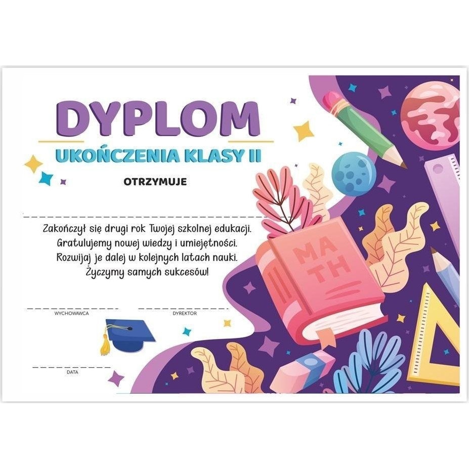 Diploma A4 de absolvire, LearnHow, Multicolor, A 2 a, 20 bucati - eMAG.ro