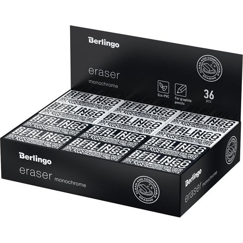 36x Guma de sters dreptunghiulara, Berlingo, Alb - eMAG.ro