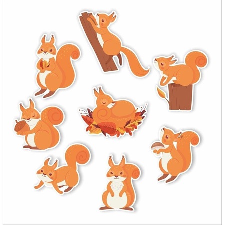 Decoratiuni de toamna - Veverite 8 buc - eMAG.ro