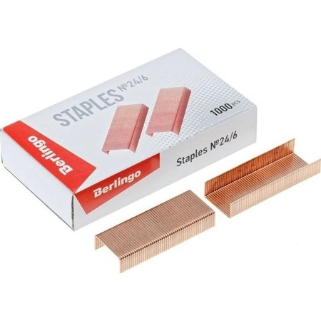 Set 1000 capse, Berlingo, Tip 24/6, Cupru - eMAG.ro