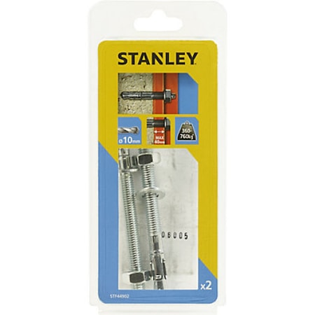 Set 2 ancore metalice, Stanley, 10x120mm - eMAG.ro