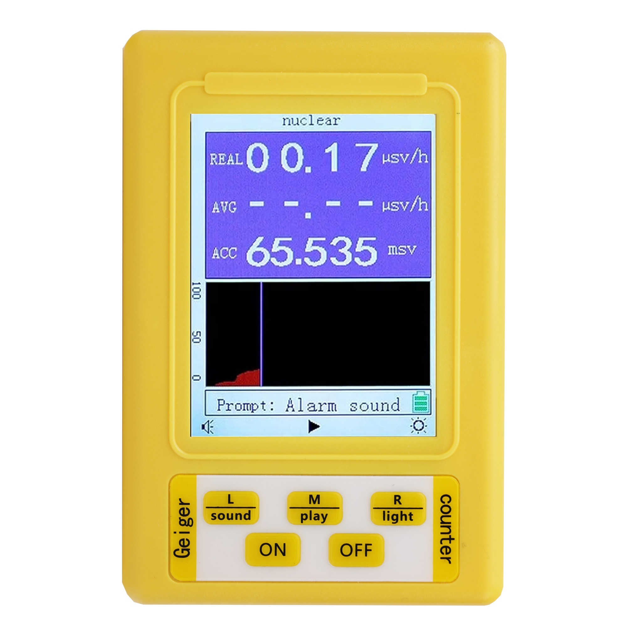 Contor digital de radiatii Rosfix, Geiger XR3 BR-9C, ABS, Galben - eMAG.ro