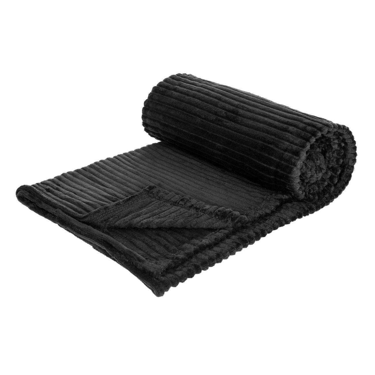 Patura Catifelata Simpla, Negru, 220x150 cm - eMAG.ro