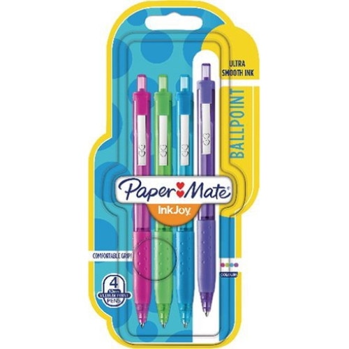 Комплект от 4 химикалки, Paper Mate, InkJoy 300 RT, Multicolor - eMAG.bg