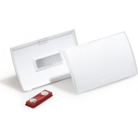 Set 10 ecusoane cu click fold magnetic, DURABLE, 40x75mm, Transparent ...