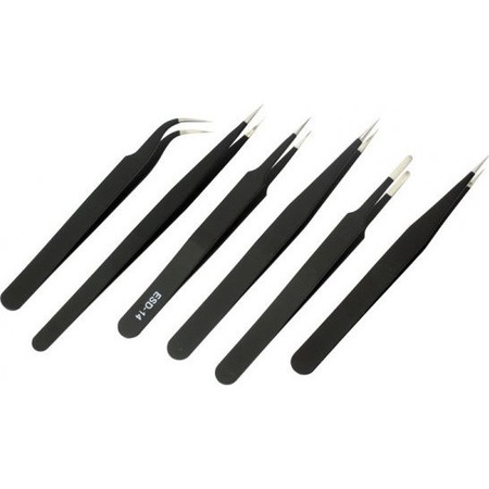 Set 6 pensete, Metal, Negru - eMAG.ro