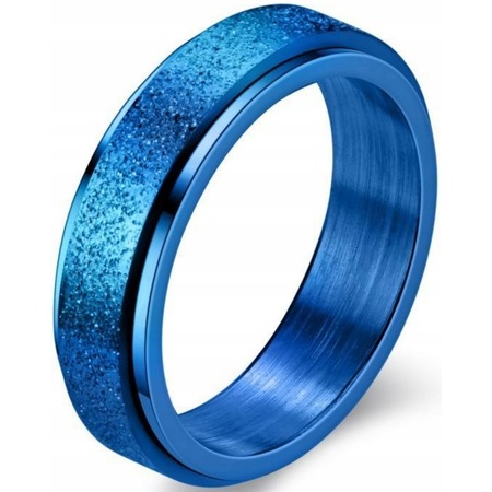 Inel barbati, Inox, Albastru - eMAG.ro