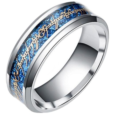 Inel barbati Stapanul inelelor, Otel tungsten, 21 x 6 mm, Multicolor ...