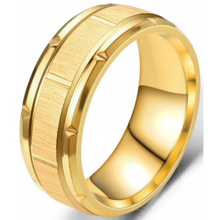 Inel barbati, Inox, Auriu - eMAG.ro