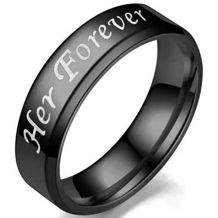 Inel pentru barbati, Inox, 15 mm, Negru - eMAG.ro