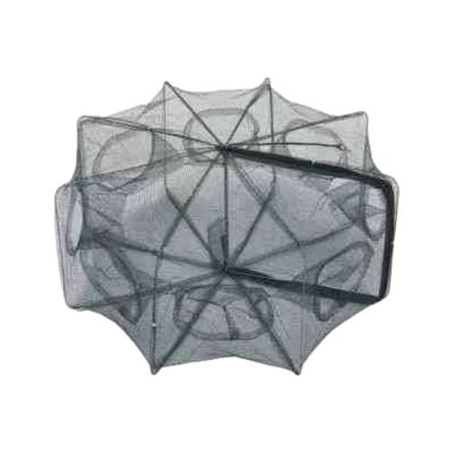 Capcana pentru pesti cu 6 intrari, Nylon, 25x80 cm, Negru - eMAG.ro