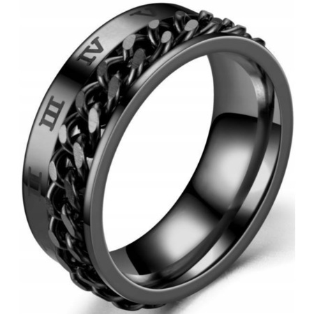 Inel barbati, Inox, Negru - eMAG.ro