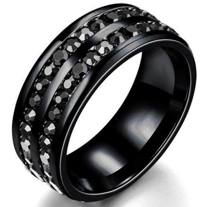 Inel barbati, Inox, Negru - eMAG.ro