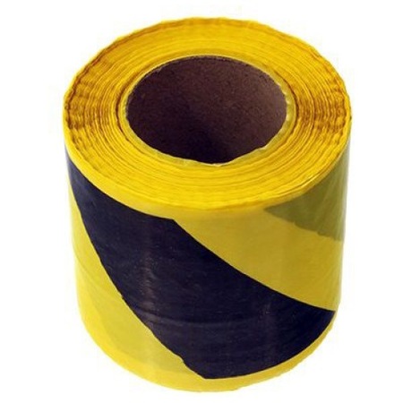 Banda de avertizare, Hermes, 80 mm, 100 m, Galben/Negru - eMAG.ro
