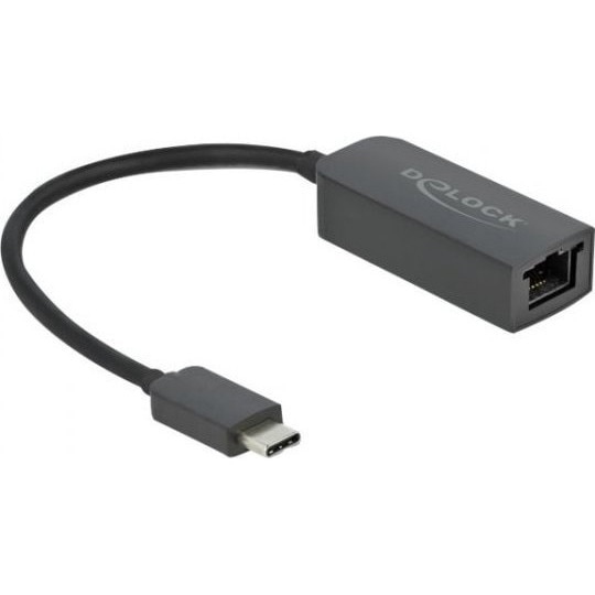 Adaptor de retea, Delock, USB-C 3.2 Gen 1 - RJ45, Negru - eMAG.ro