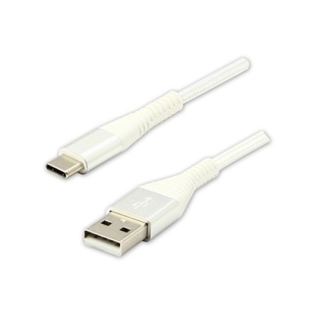 Cablu USB Logo USB-A - USB-C 1 m Alb - eMAG.ro