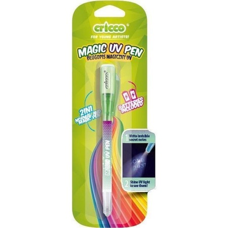 Pix magic cu cerneala invizibila si lanterna UV, Cricco, Multicolor ...