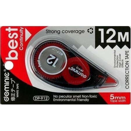 Dispenser cu banda corectoare, Dominic, 5mm x 12m - eMAG.ro