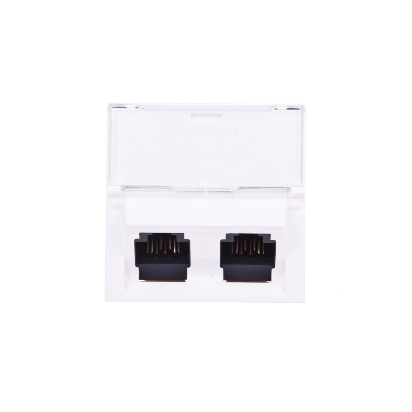 Priza dubla RJ45, Legrand, cat 6, UTP 2M, 45 grade, alb - eMAG.ro