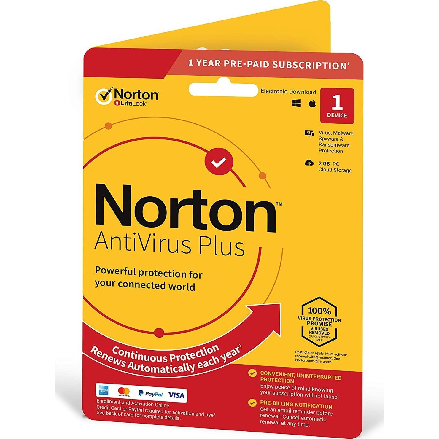 Dispozitiv Norton Antivirus Plus 1, 12 luni - eMAG.ro