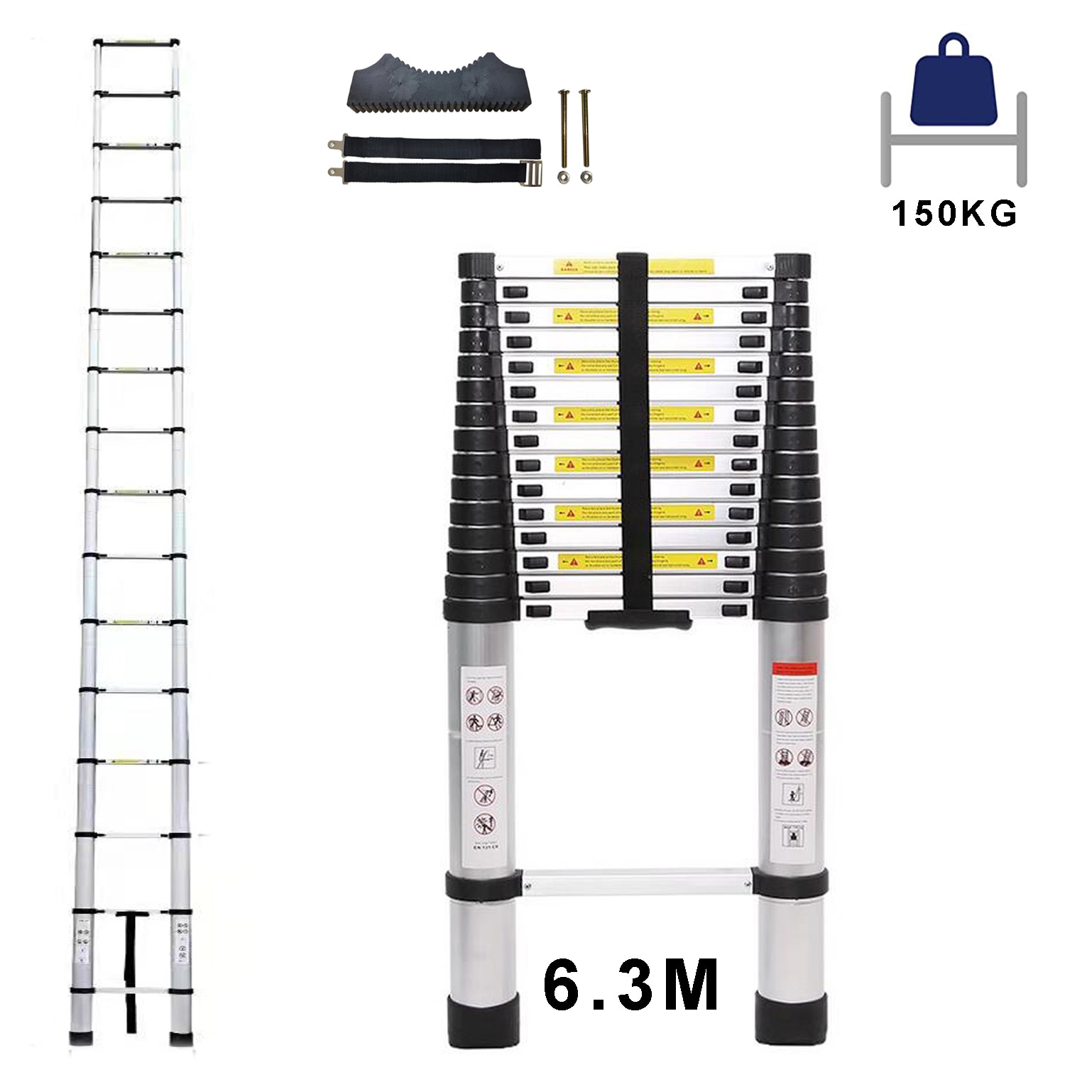 Scara telescopica, Hooha, Aluminiu, 6,3 m - eMAG.ro