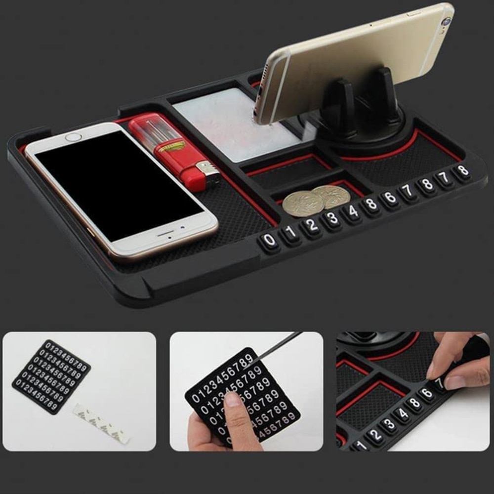 Suport Telefon Auto SIKS Tip Covoras Antiderapant, Pad Masina, Afisare ...