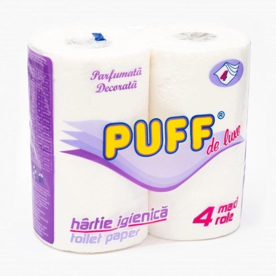 Hartie igienica Puff Deluxe, 4 straturi, 80 role - eMAG.ro