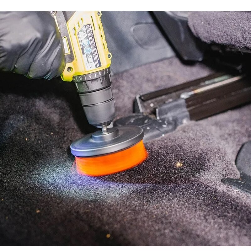 Set 5 perii curatare auto cu duritate medie, pentru spalat mocheta auto ...