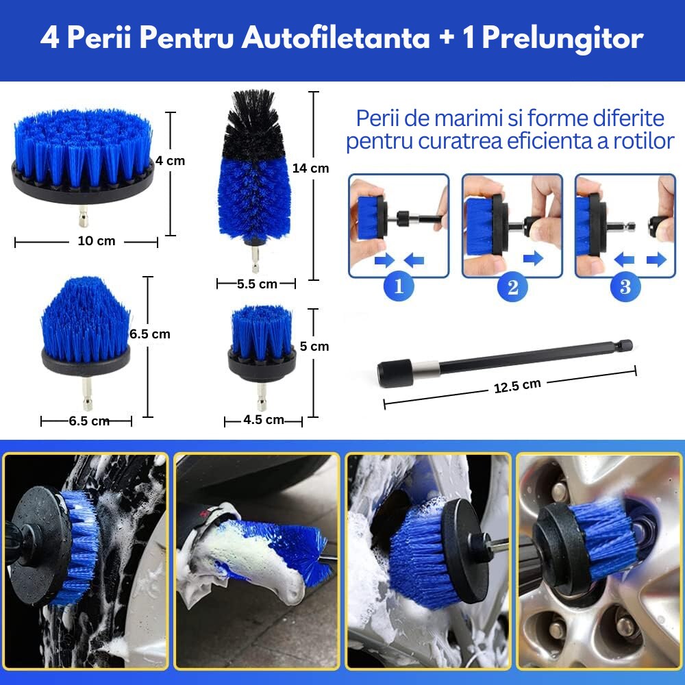 Set curatare auto 27 de piese, detailing auto, interior si exterior ...