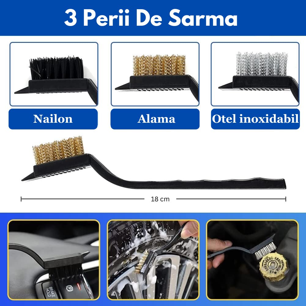 Set curatare auto 27 de piese, detailing auto, interior si exterior ...