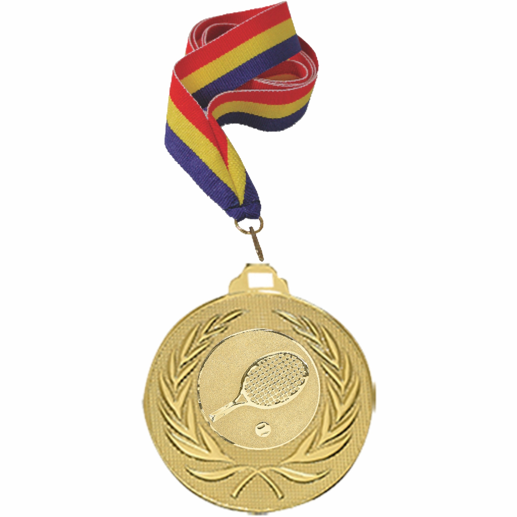 Medalie tenis de camp aur cu snur de 11 mm tricolor - eMAG.ro