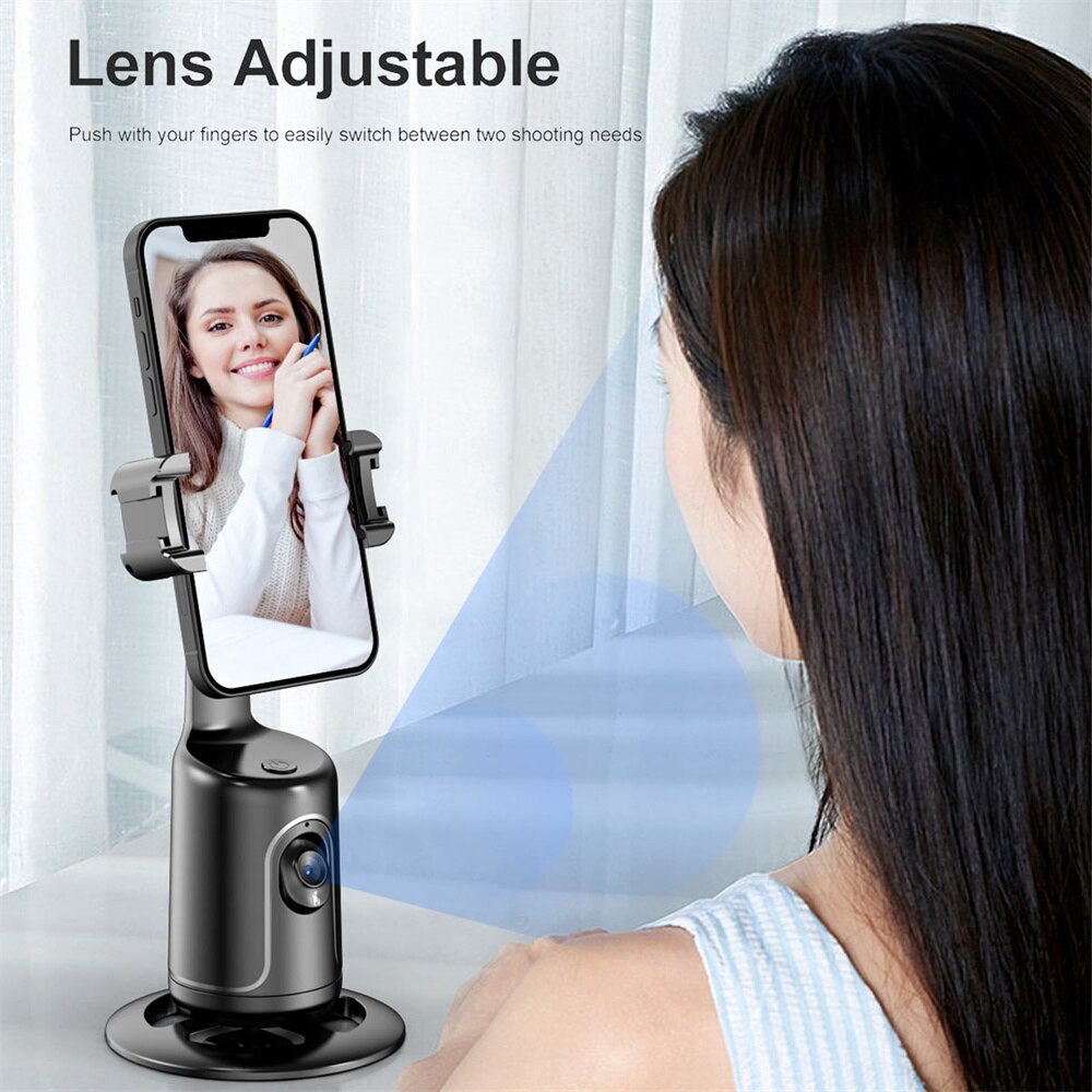 Suport inteligent pentru telefon, cu urmarire automata a fetei 360°, Cip cu Inteligenta ...