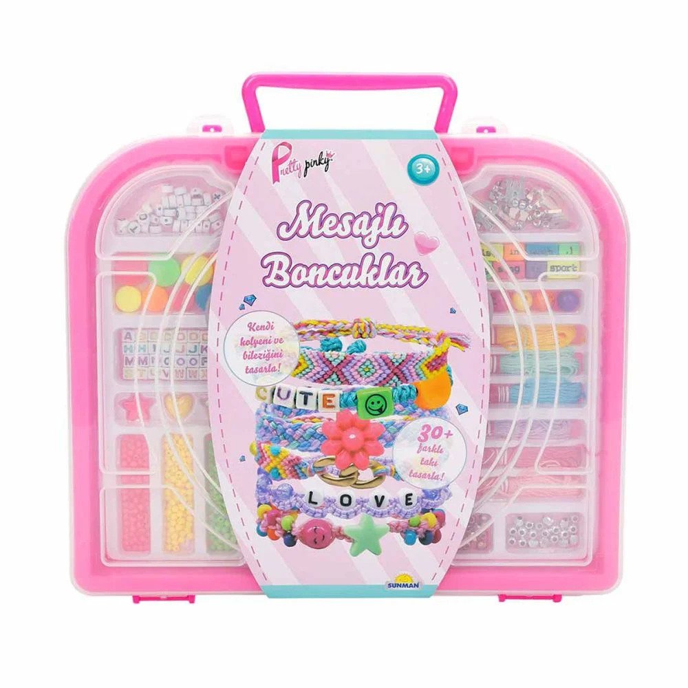 Set geanta de margele de creat bratari si bijuterii pentru fete, ATS ...