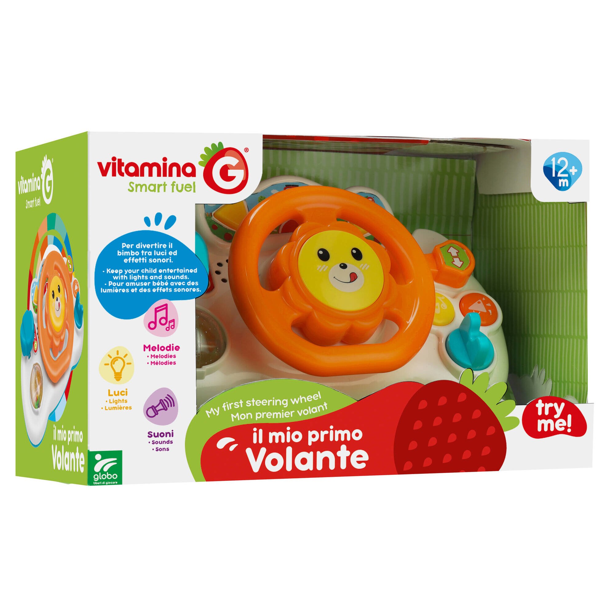 Volan interactiv Globo cu sunete si lumini, pentru copii - eMAG.ro