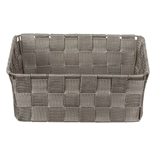 Set 2 cosuri de depozitare impletite tip ratan cu cadru metalic, bej ...