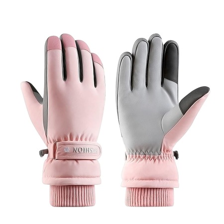 Manusi de schi impermeabile pentru femei, Fleece, Roz - eMAG.ro