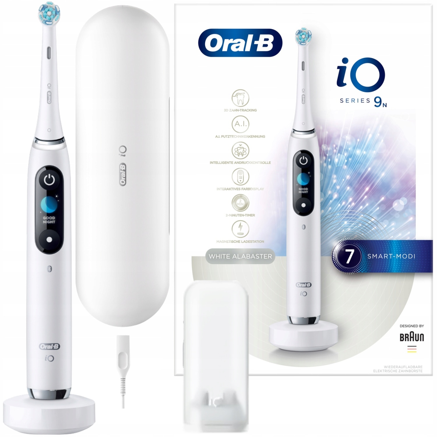 Periuta de dinti electrica, Oral-B iO Series 9, Alb - eMAG.ro