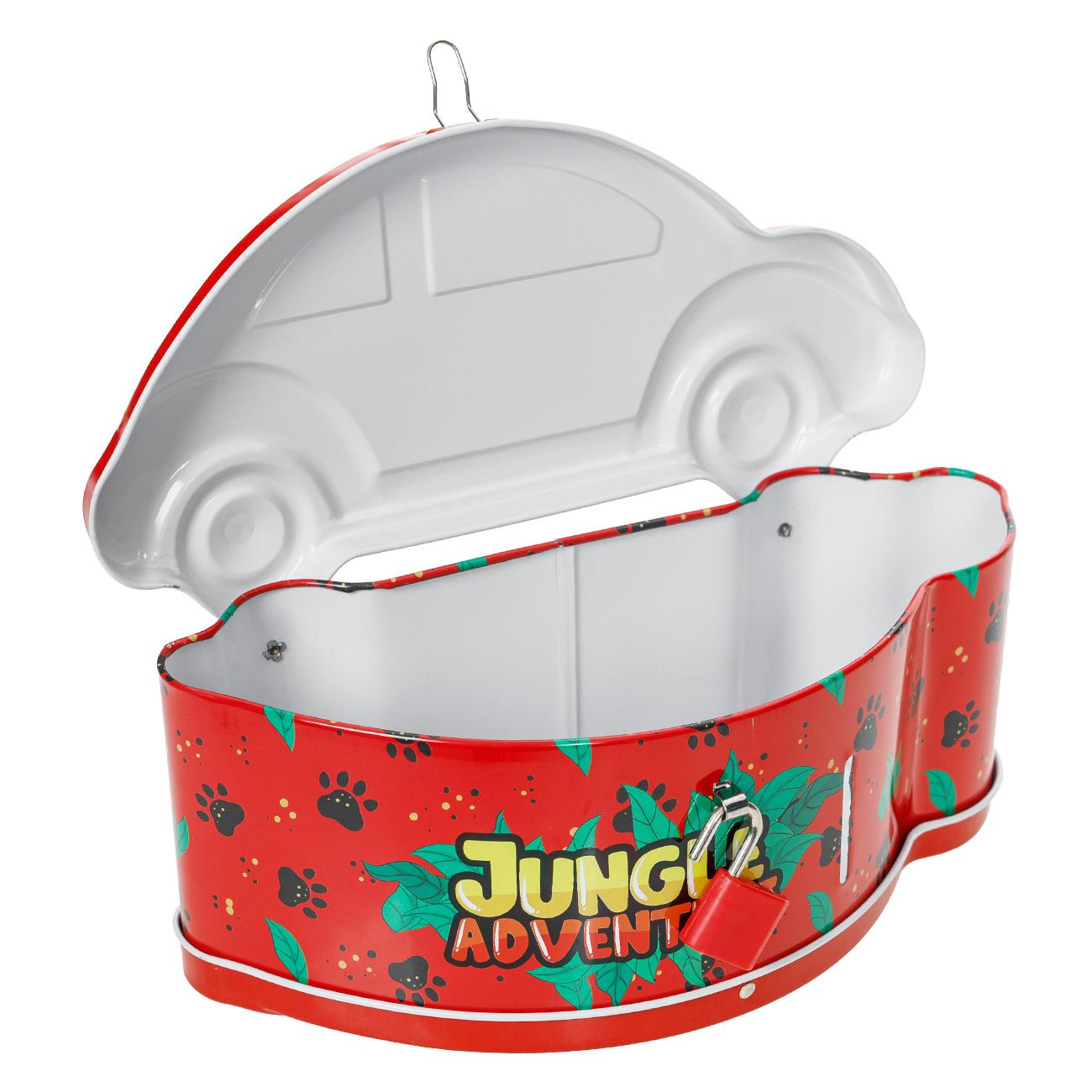 Pusculita metalica pentru copii Shopiens® cu lacat, in forma de ...