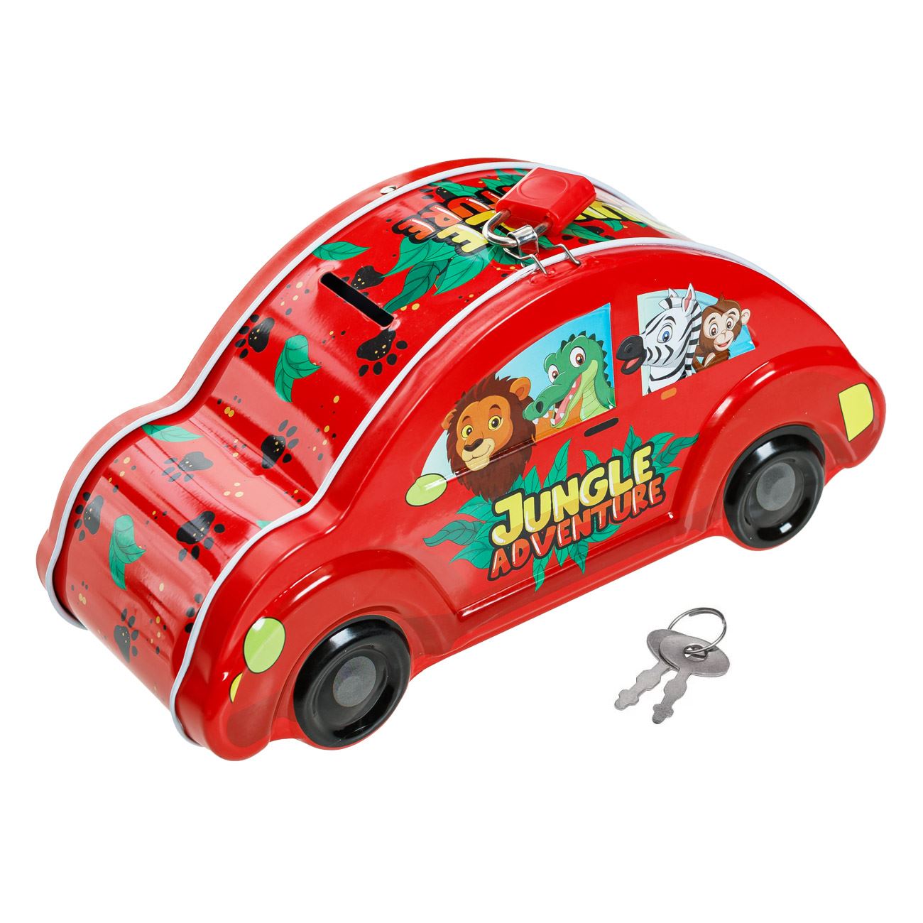 Pusculita metalica pentru copii Shopiens® cu lacat, in forma de ...