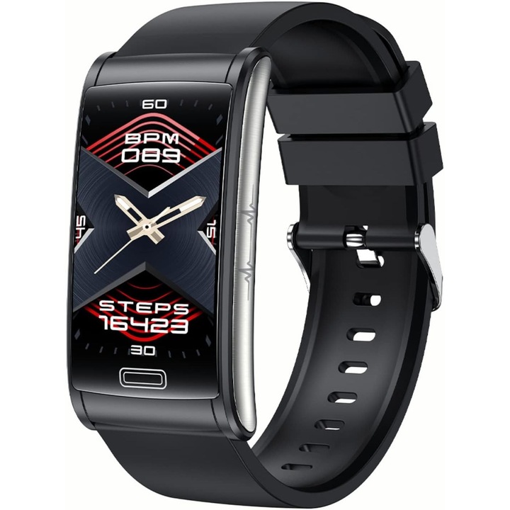 Bratara Fitness si Ceas Smartwatch E6™ WATCH 3D UltraSlim, Fitness ...